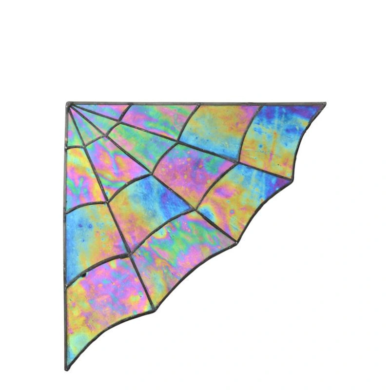 Arachne Cobweb Stained Glass Panel - OfficeMeadow Your Office Supply Oasis